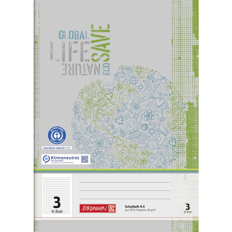 Schulheft A4 Lin 3 16Bl RCP | Hefte | Schreibwaren | Onlineshop für ...